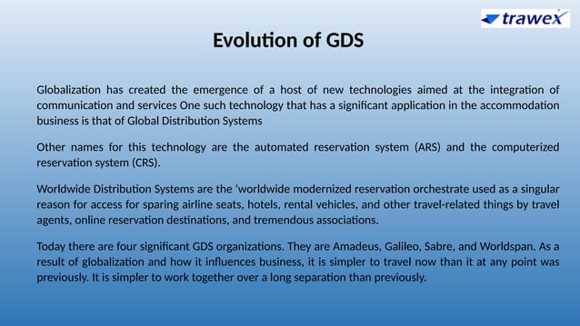 GDS System | GDS Software | Global Distribution System | PPT
