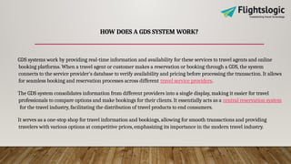 Travel GDS System Software- FlightsLogic | PPTX