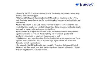 GDS SYSTEM | GLOBAL DISTRIBUTION SYSTEM | PPTX