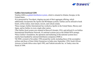 GDS SYSTEM | GLOBAL DISTRIBUTION SYSTEM | PPTX