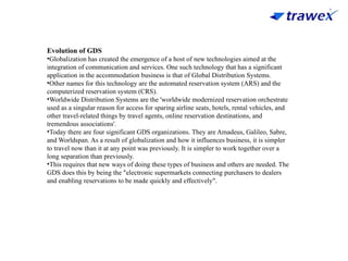 GDS SYSTEM | GLOBAL DISTRIBUTION SYSTEM | PPTX