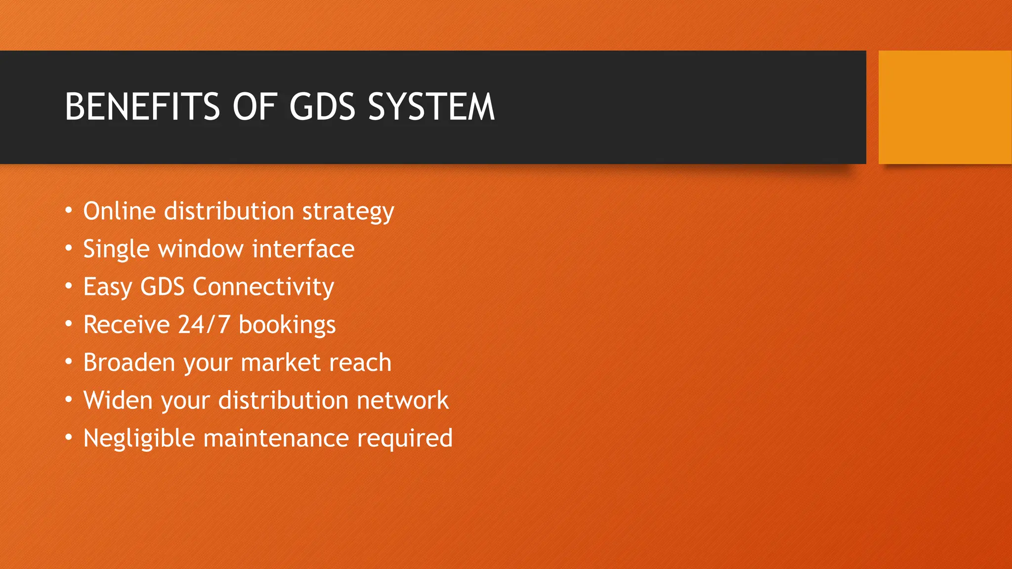 Presentation on GDS system by BTTM students | PPT