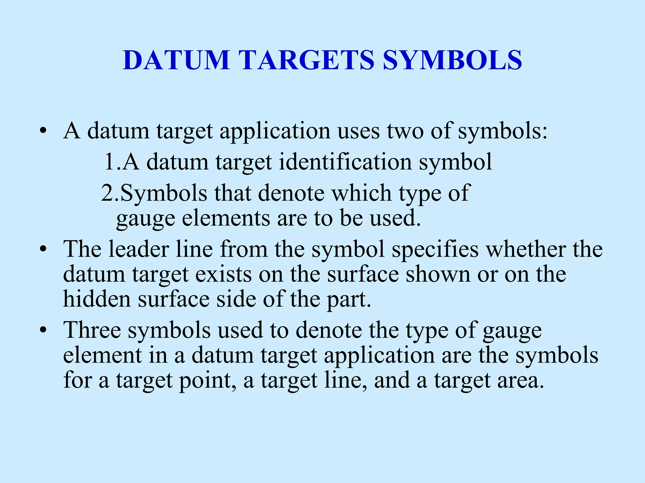Gd & t datum targets | PPT