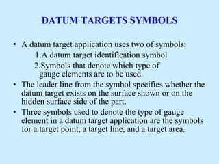 Gd & t datum targets | PPT