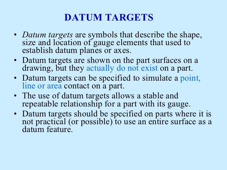 Gd & t datum targets