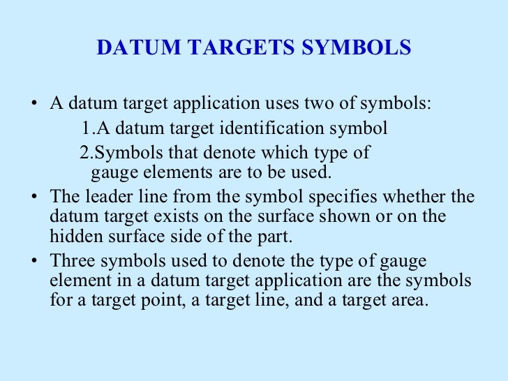 Gd & t datum targets
