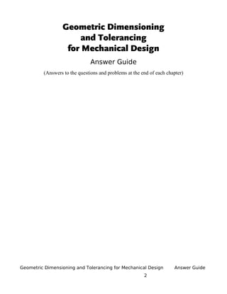 GEOMETRIC DIMENSIONING AND TOLERANCING E- Book | PDF