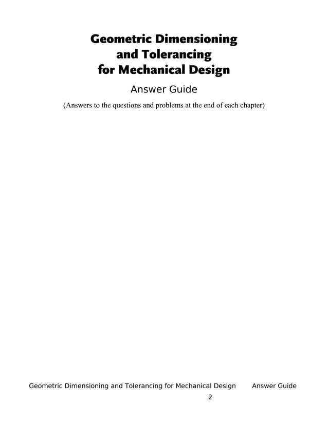 GEOMETRIC DIMENSIONING AND TOLERANCING E- Book | PDF