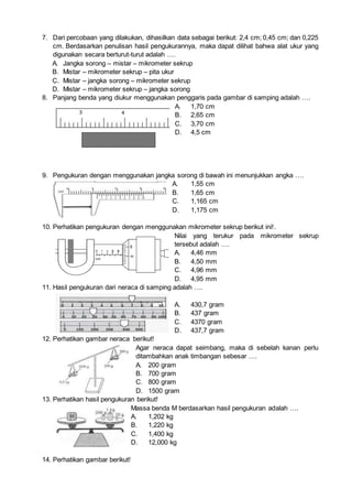 KUMPULAN SOAL IPA SMP KELAS 7 SEMESTER 1 | PDF