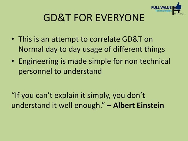 Geometric Dimensioning and Tolerancing - Simplified (GD and T) | PPTX