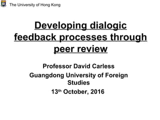 Peer feedback dialogues | PPT