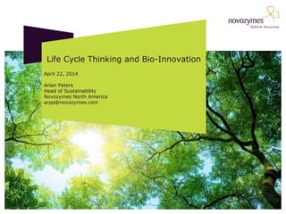 Tuesday 09.15 novozymes lca and innovation 2014 | PPT