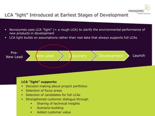 Tuesday 09.15 novozymes lca and innovation 2014 | PPTX
