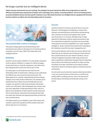 Lexmark Mono Printers MFP Platform Brochure | PDF