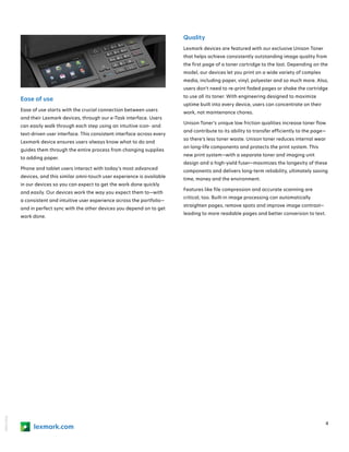 Lexmark Mono Printers MFP Platform Brochure | PDF