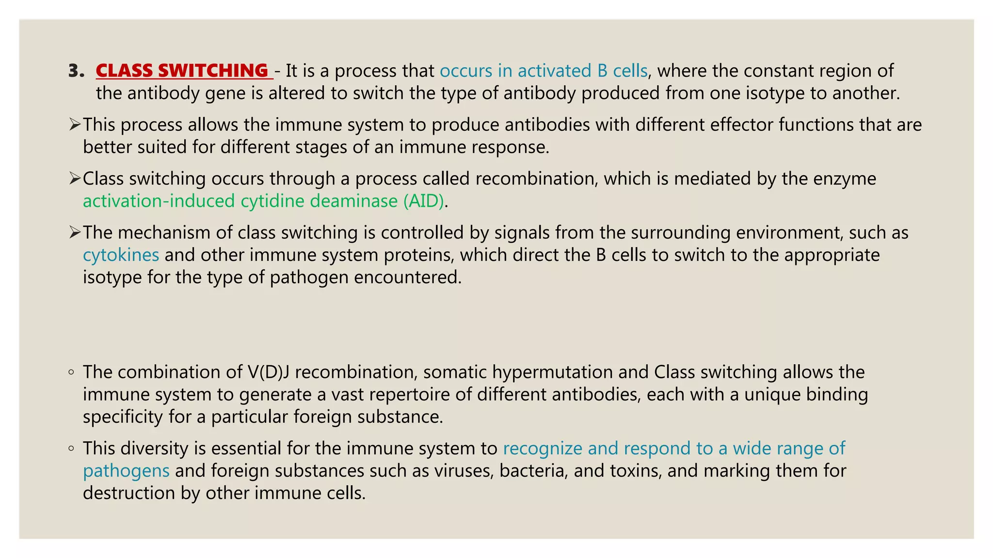 genitics of antibody diversity | PPTX