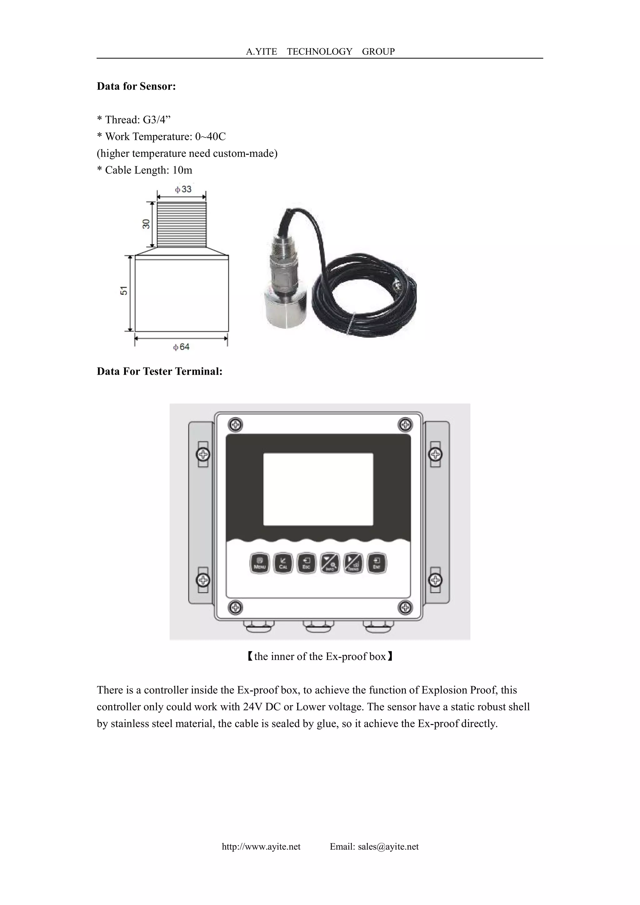 ATEX Ultrasonic Sludge Interface Level Depth Meter | PDF