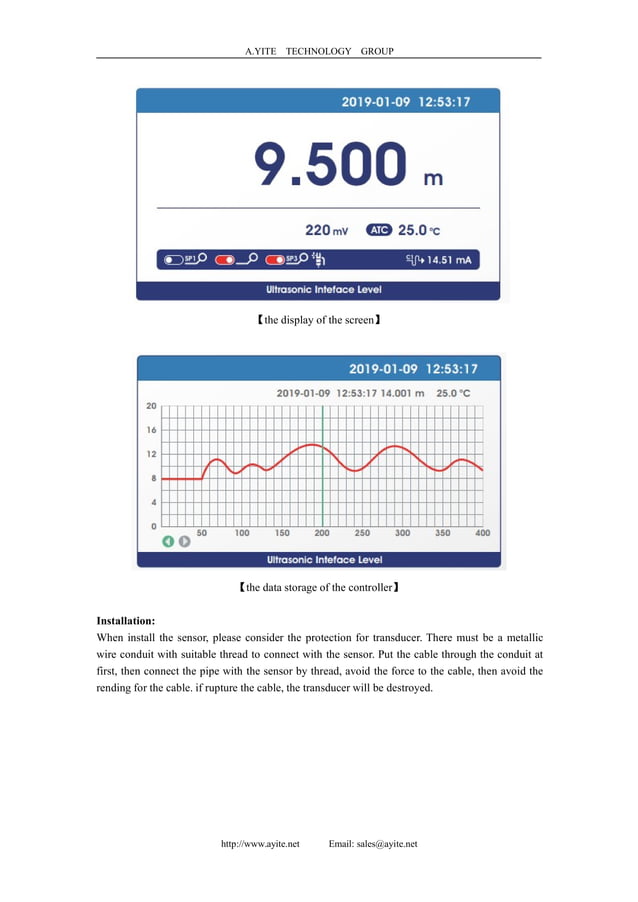 ATEX Ultrasonic Sludge Interface Level Depth Meter | PDF