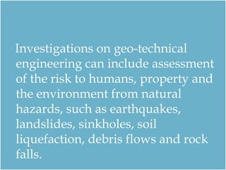 Geotechnical engineering, civil engineering | PPTX