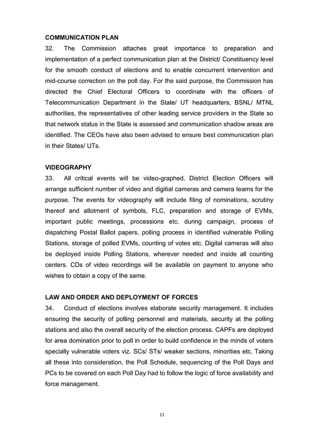 General Election Schedule 2014 color with maps | PDF | Civic affairs ...