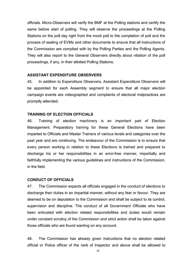 General Election Schedule 2014 color with maps | PDF | Civic affairs ...