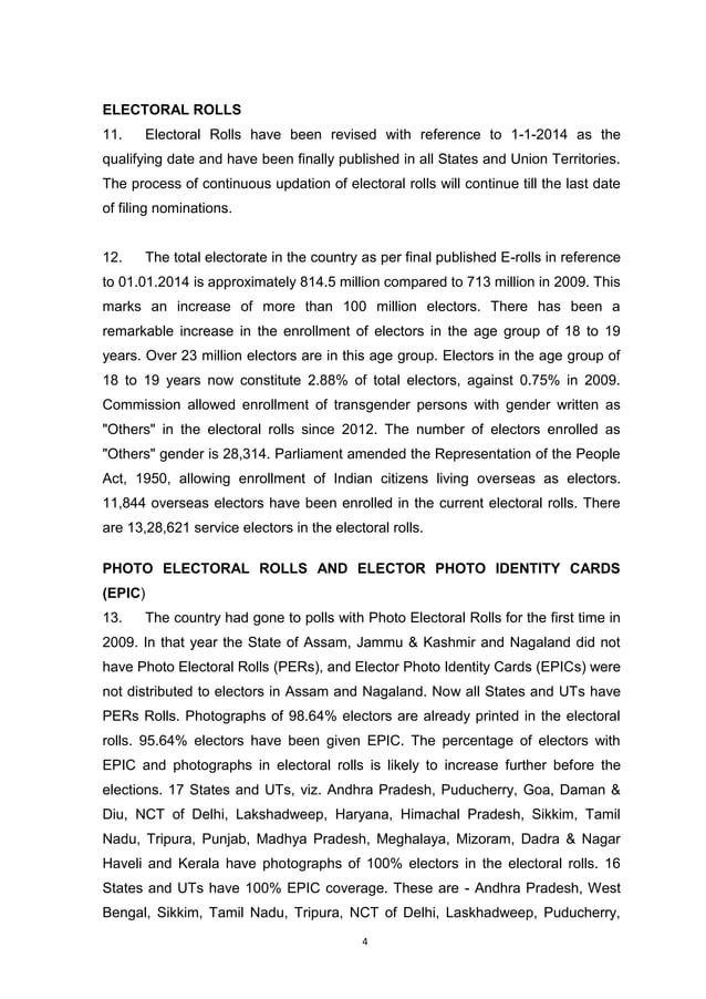 General Election Schedule 2014 color with maps | PDF | Civic affairs ...