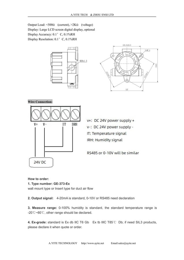ATEX Humidity Temperature Transmitter | PDF