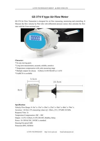 Velocity Air Flow Sensor