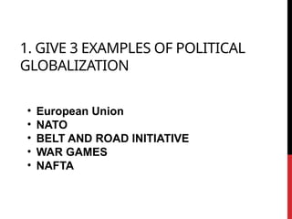 GENERAL EDUCATION COLLEGE GE 7 STRUCTURES OF GLOBALIZATION | PPT