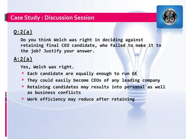 GE Succession Planning - A Case Study | PDF | Business Administration | Business
