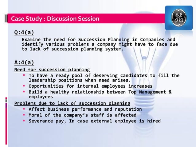 GE Succession Planning - A Case Study | PDF | Business Administration | Business