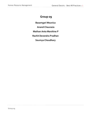 Ge hrm project | DOCX
