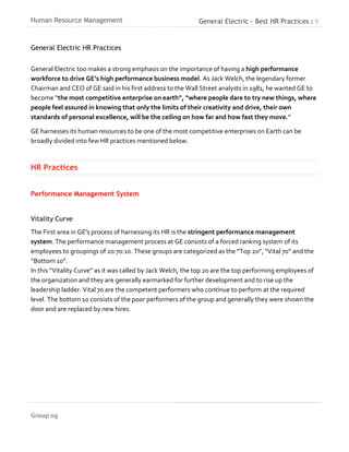 Ge hrm project | DOCX