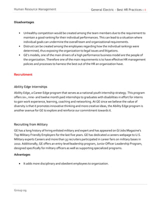 Ge hrm project | DOCX