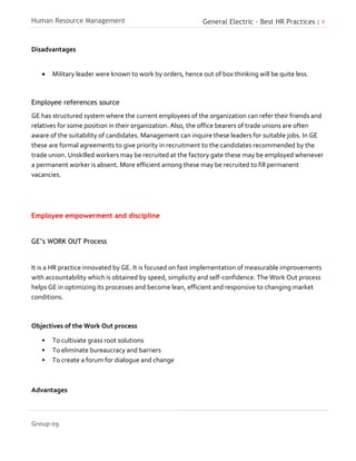 Ge hrm project | DOCX