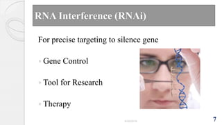 Inhibition of Gene Expression at RNA Level | PPTX