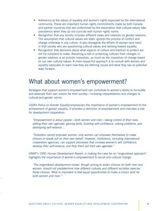 Gender Equality Policy and Tools | PDF
