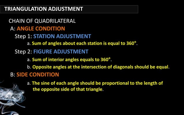 Ge 105 lecture 4 (TRIANGULATION ADJUSTMENT) by: Broddett B. Abatayo ...