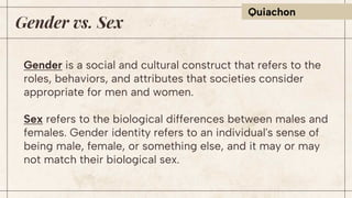 Gender and Sensitivity - Gender and Society | PPTX
