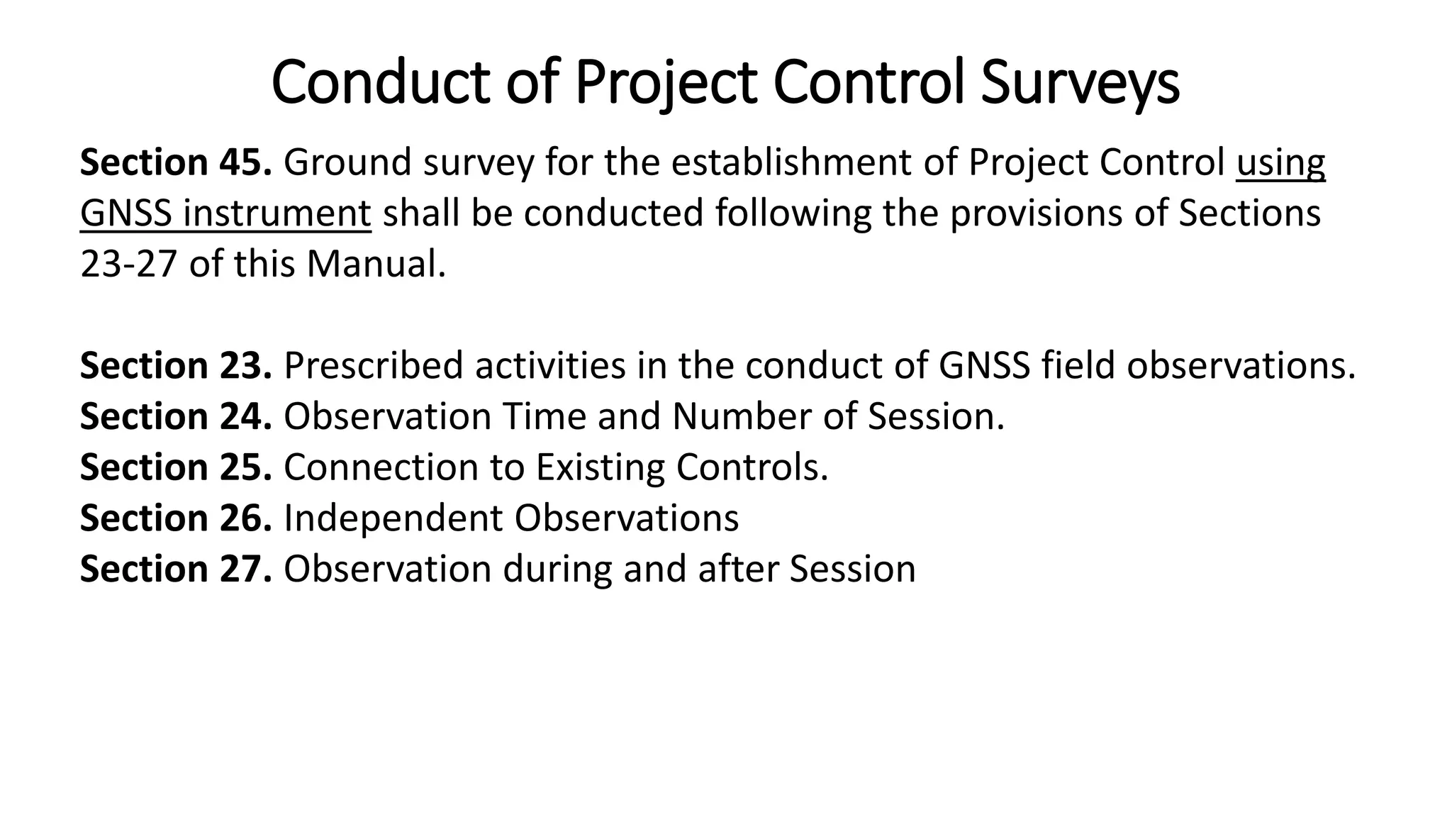 Ge 122 lecture 2 (PROJECT CONTROL SURVEY) by: Broddett Bello Abatayo | PDF