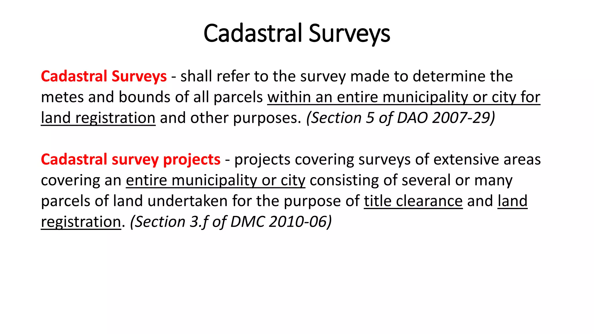 Ge 122 lecture 3 (CADASTRAL AND PUBLIC LAND SUBDIVISION SURVEY) by ...