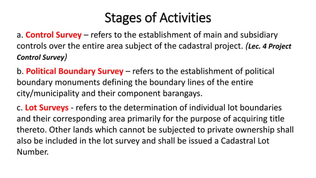 Ge 122 lecture 3 (CADASTRAL AND PUBLIC LAND SUBDIVISION SURVEY) by ...