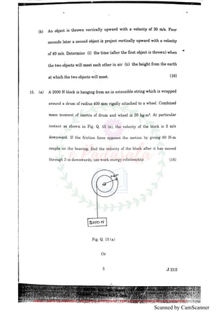 Ge 131 engineering mechanics anna university april may 2004 - solved ...