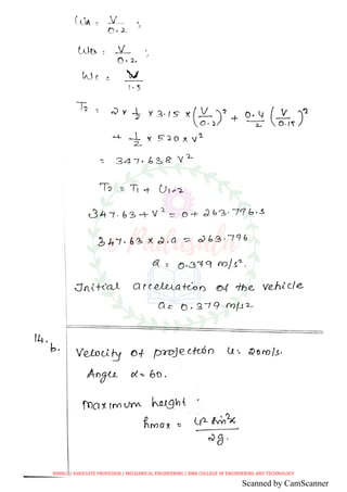 Ge 131 engineering mechanics anna university january 2003 - solved ...