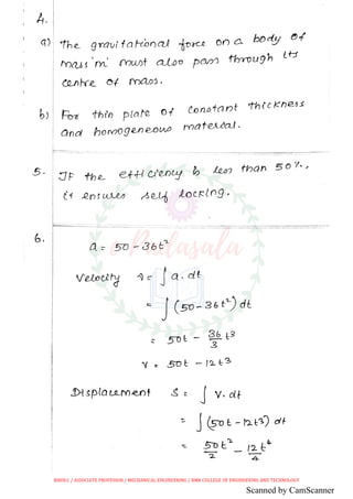 Ge 131 engineering mechanics anna university january 2003 - solved ...