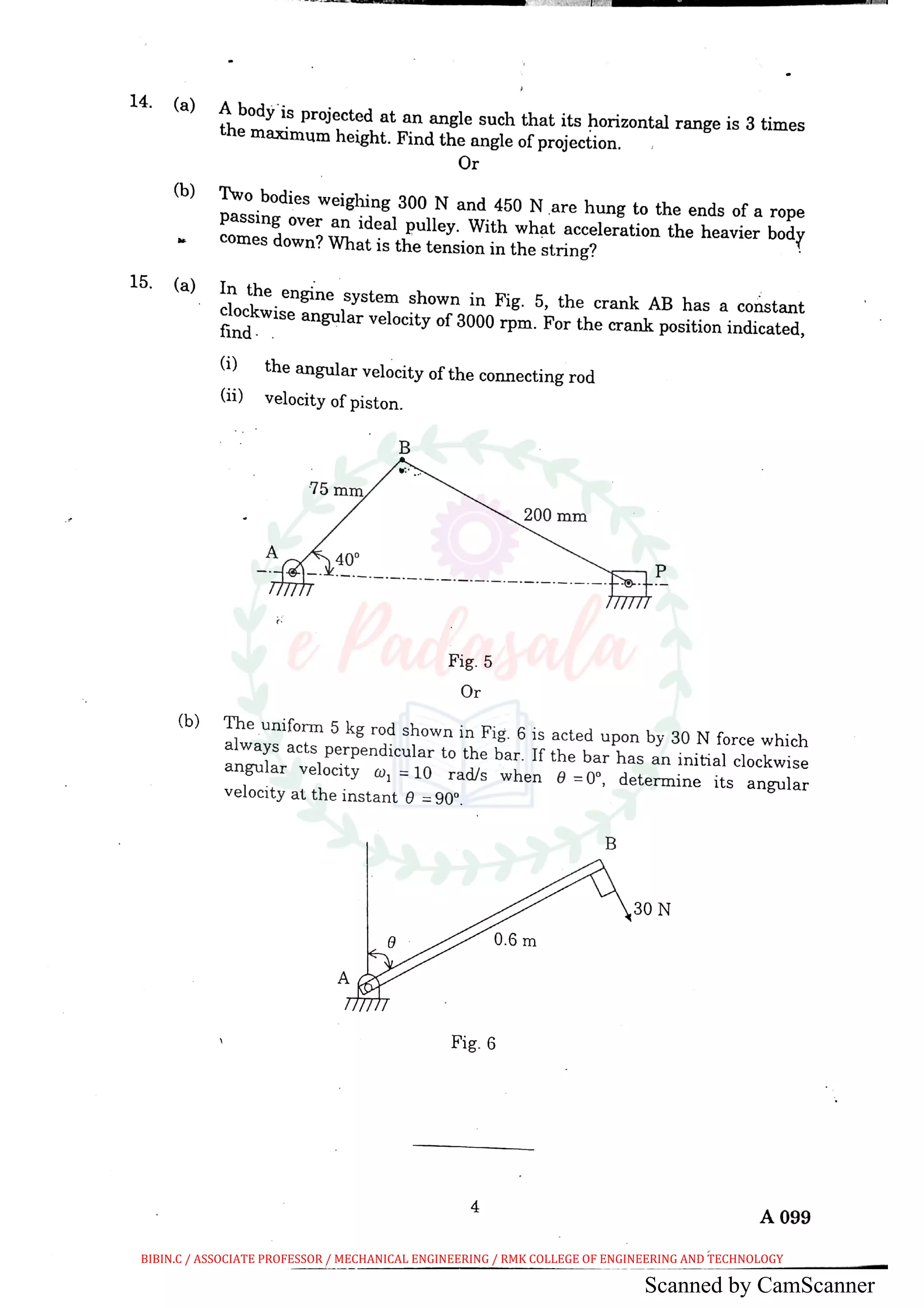 Ge 131 engineering mechanics anna university november december 2002 ...