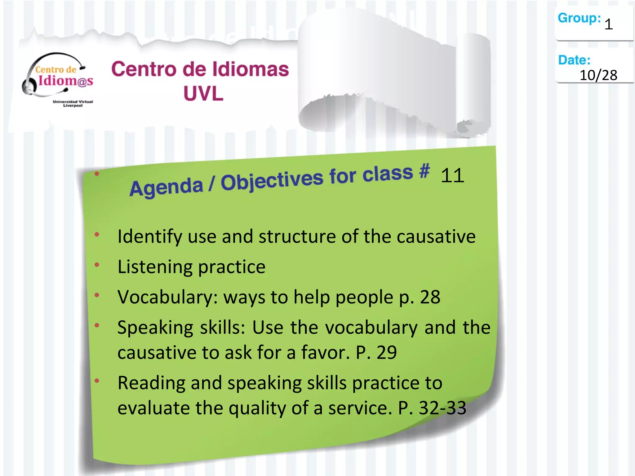 GE13 G1 class 11 Oct 28th | PPT