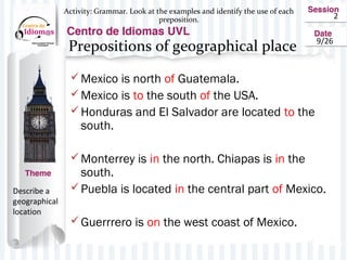 GE16 class 2 Sep 26th | PPT | South America Travel | Travel Locations