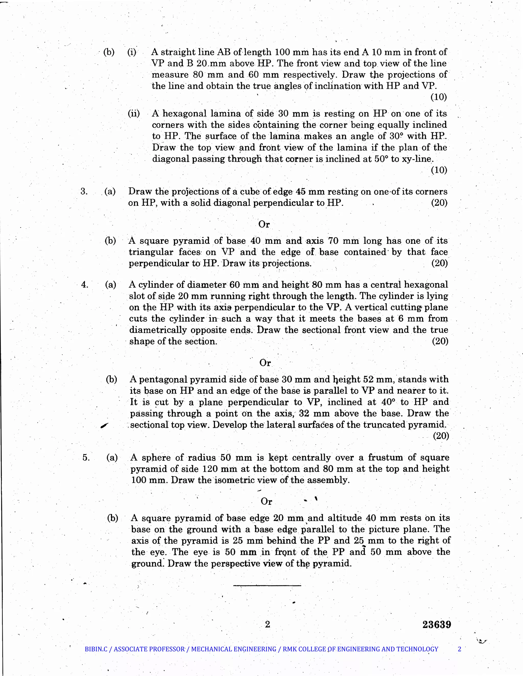 Ge2111 ENGINEERING GRAPHICS | PDF