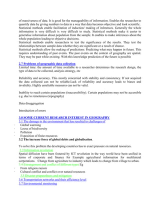 Ge 249 research methods in geography | DOCX